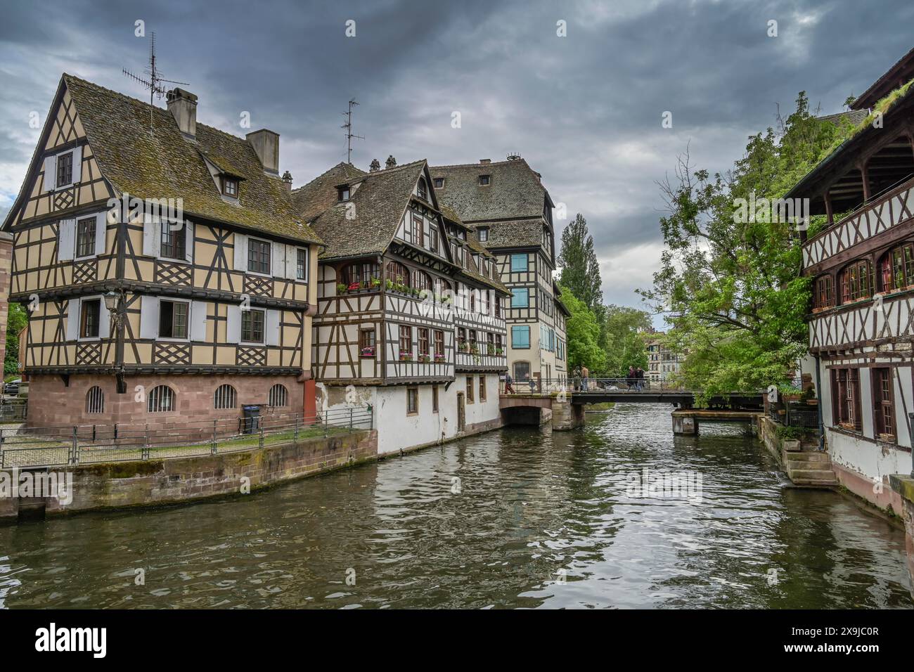 Fachwerkhäuser, Pont du Faisan, Brücke über die Ill, La Petite France ...