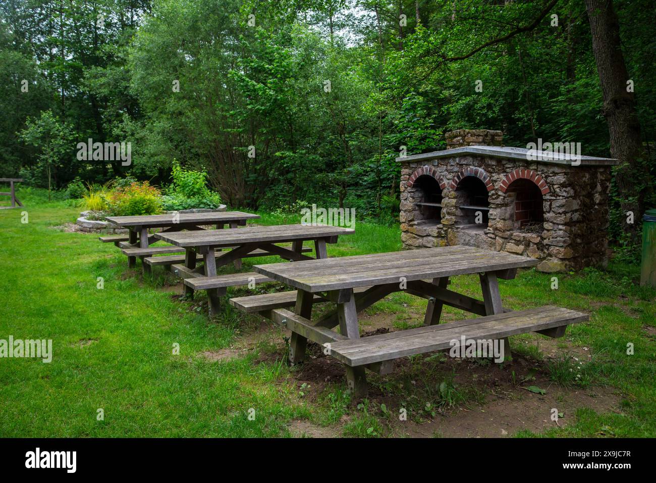 Kneipp basin and barbecue area in the Gabrielental Weitra, Waldviertel ...