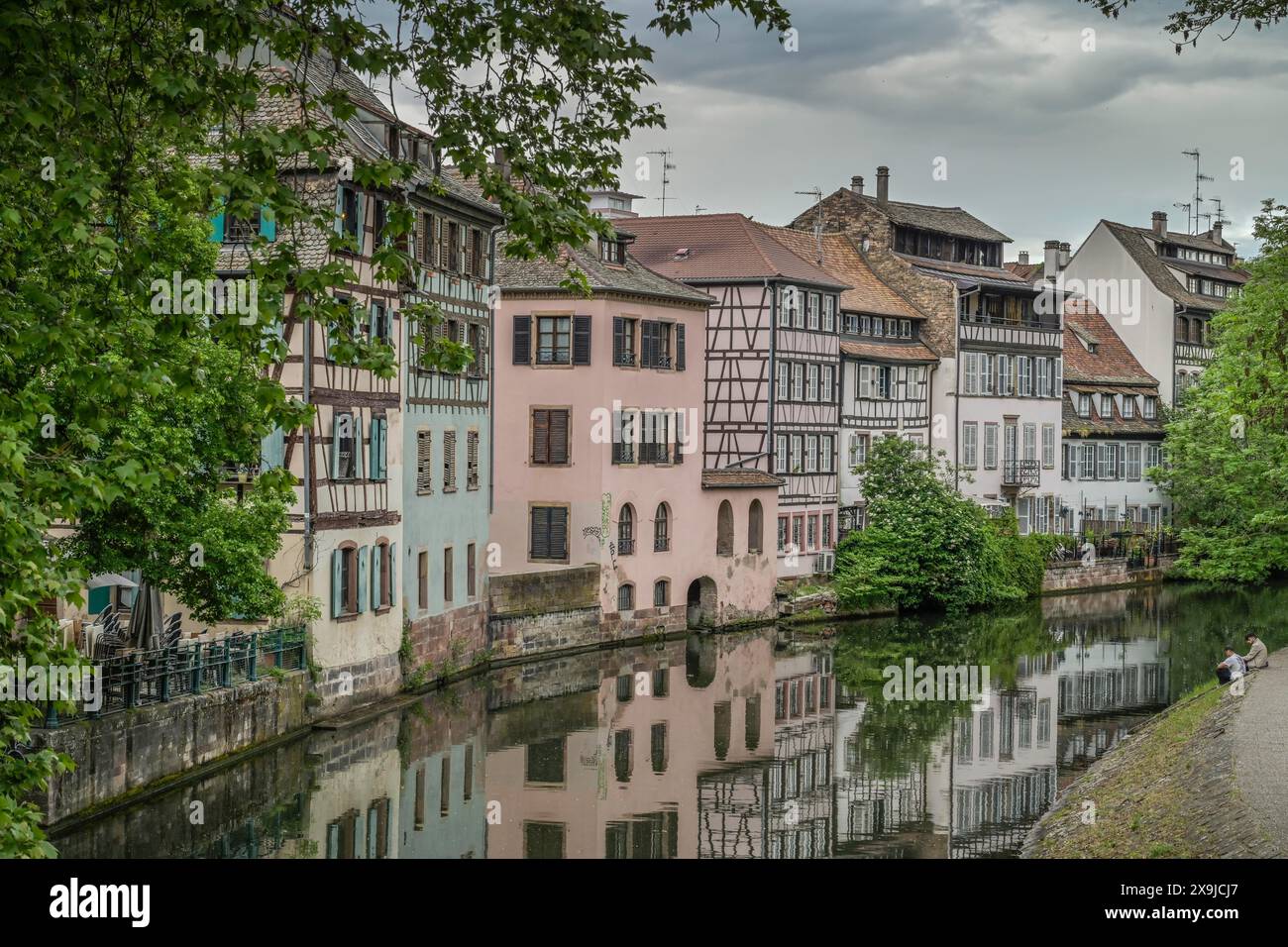 Fachwerkhäuser, Quai de la Bruche, Fluss Ill, La Petite France ...