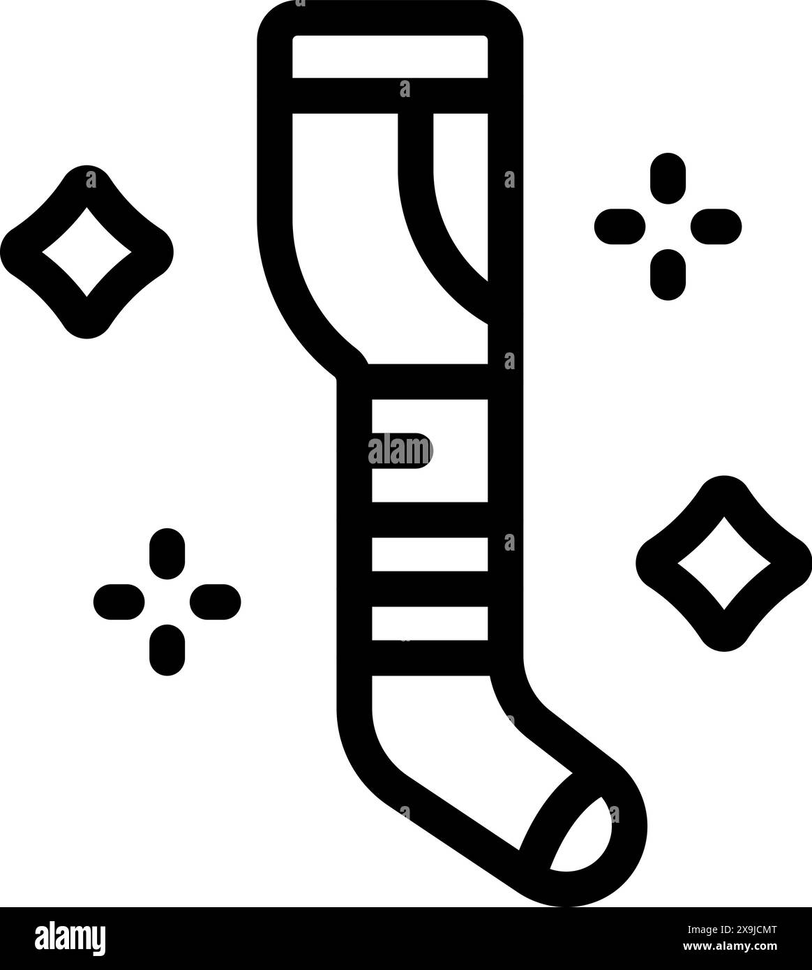 Vector illustration of a modern prosthetic leg icon with design ...