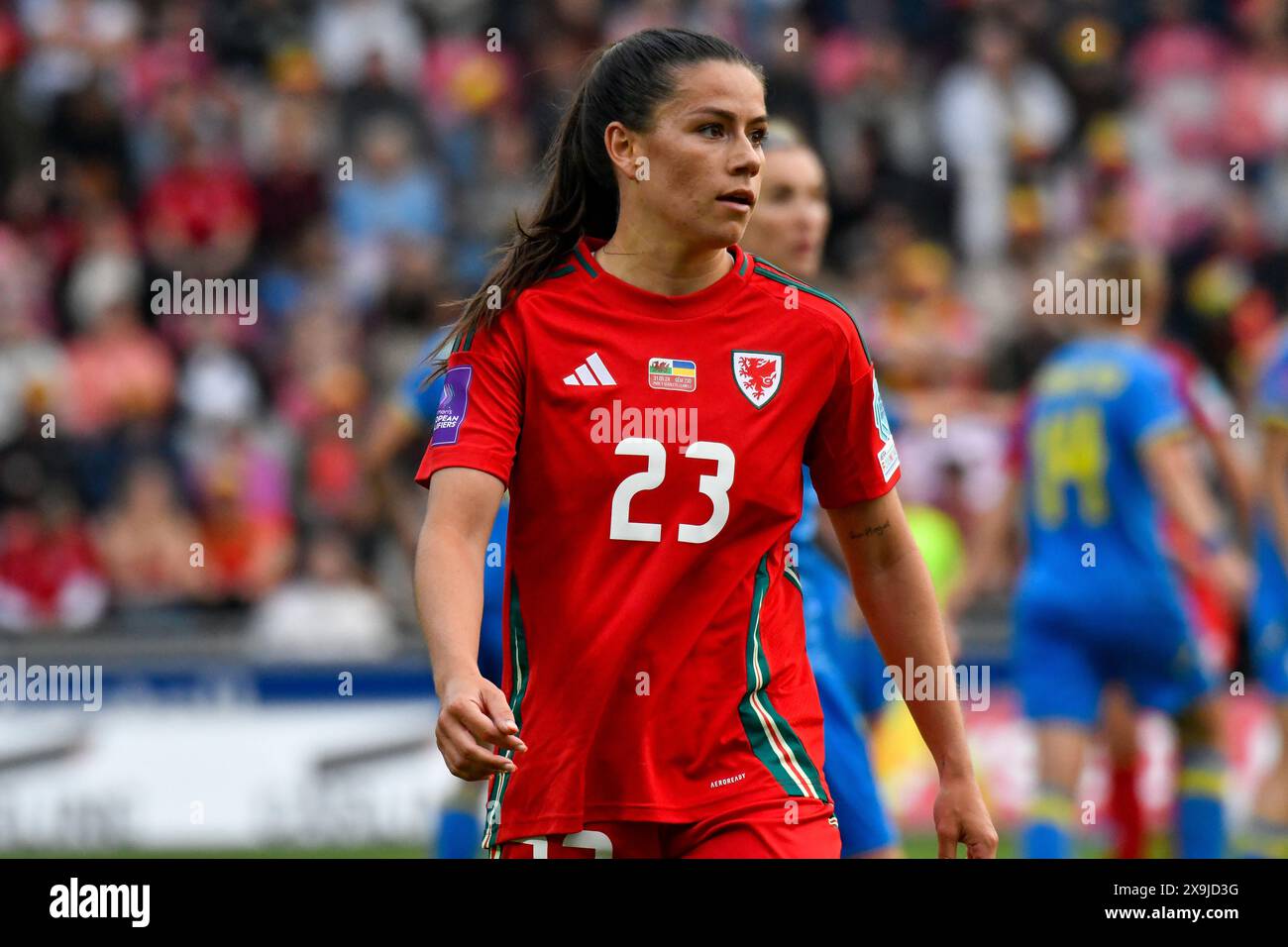 Llanelli, Wales. 31 May 2024. Ffion Morgan of Wales during the UEFA ...