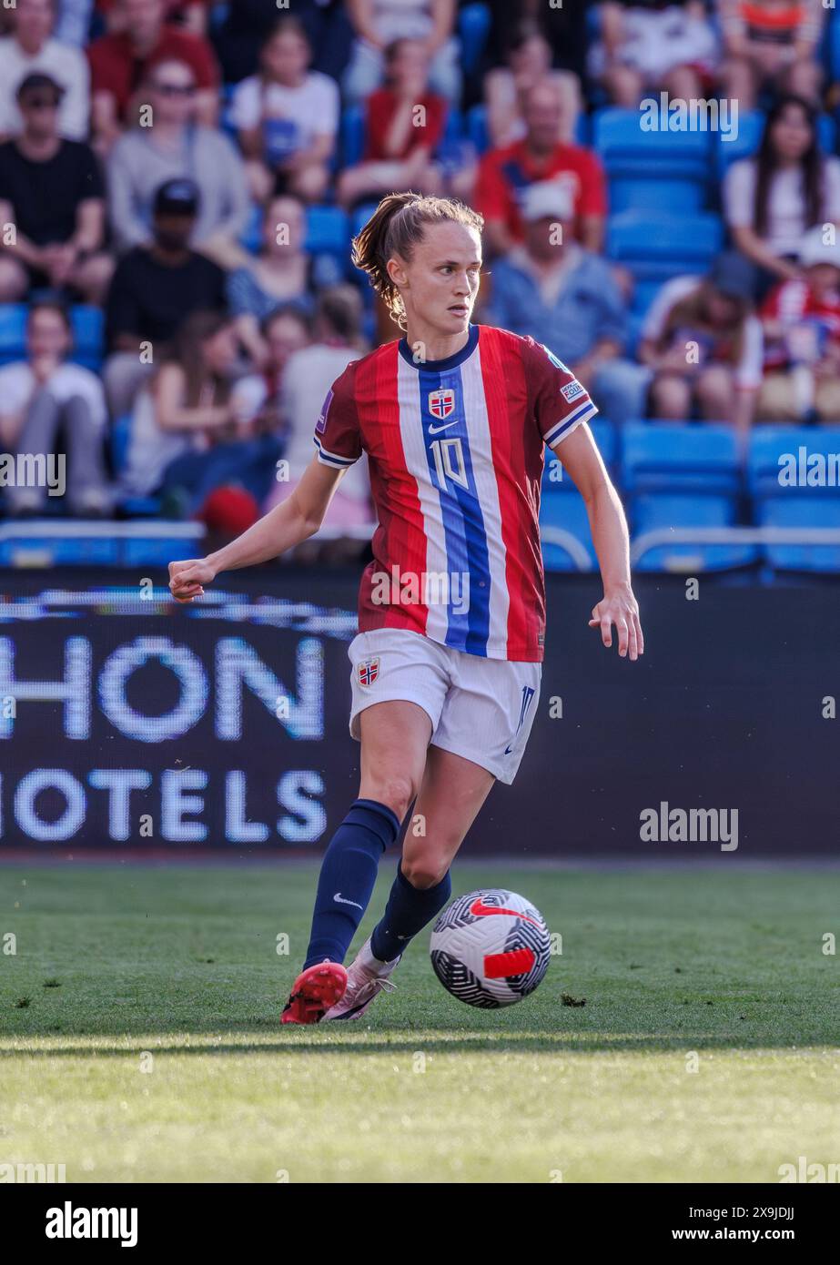 Oslo, Norway. 31st, May 2024. Caroline Graham Hansen (10) of Norway seen during the UEFA ...