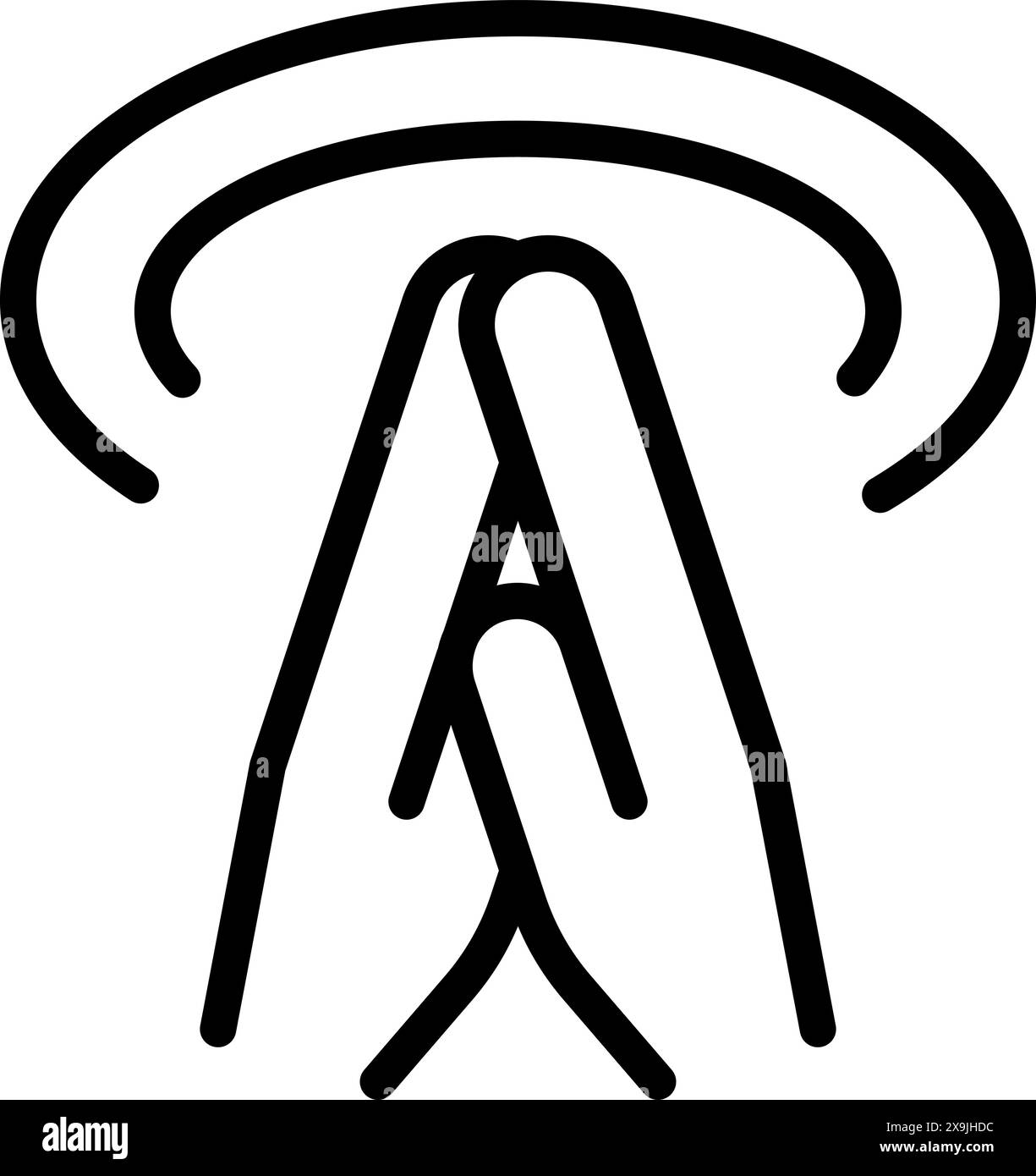 Minimalistic vector illustration of a wireless signal icon ...