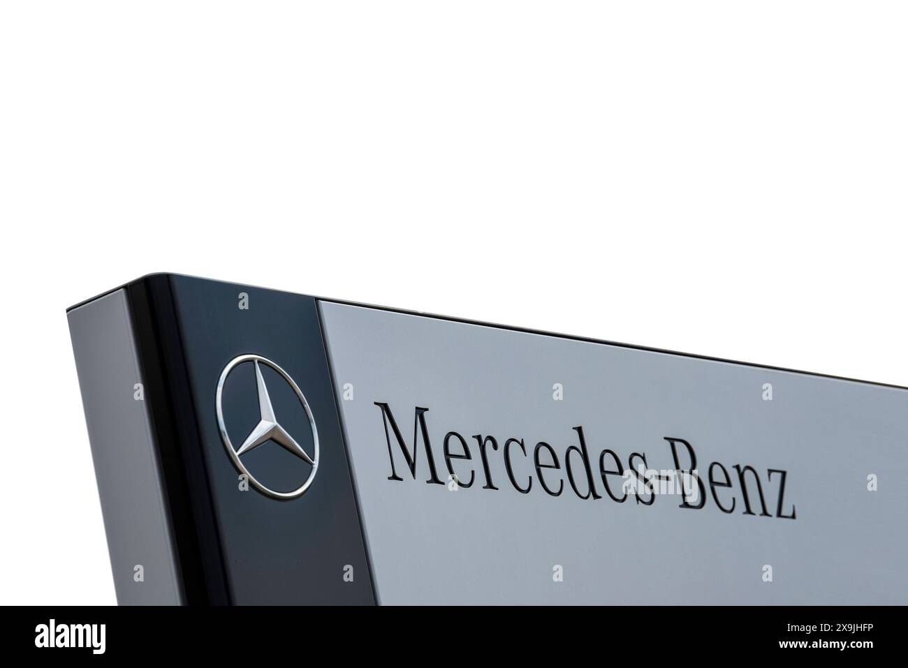 Firma Mercedes-Benz Firmenschild und Werbeschild der Firma Mercedes ...