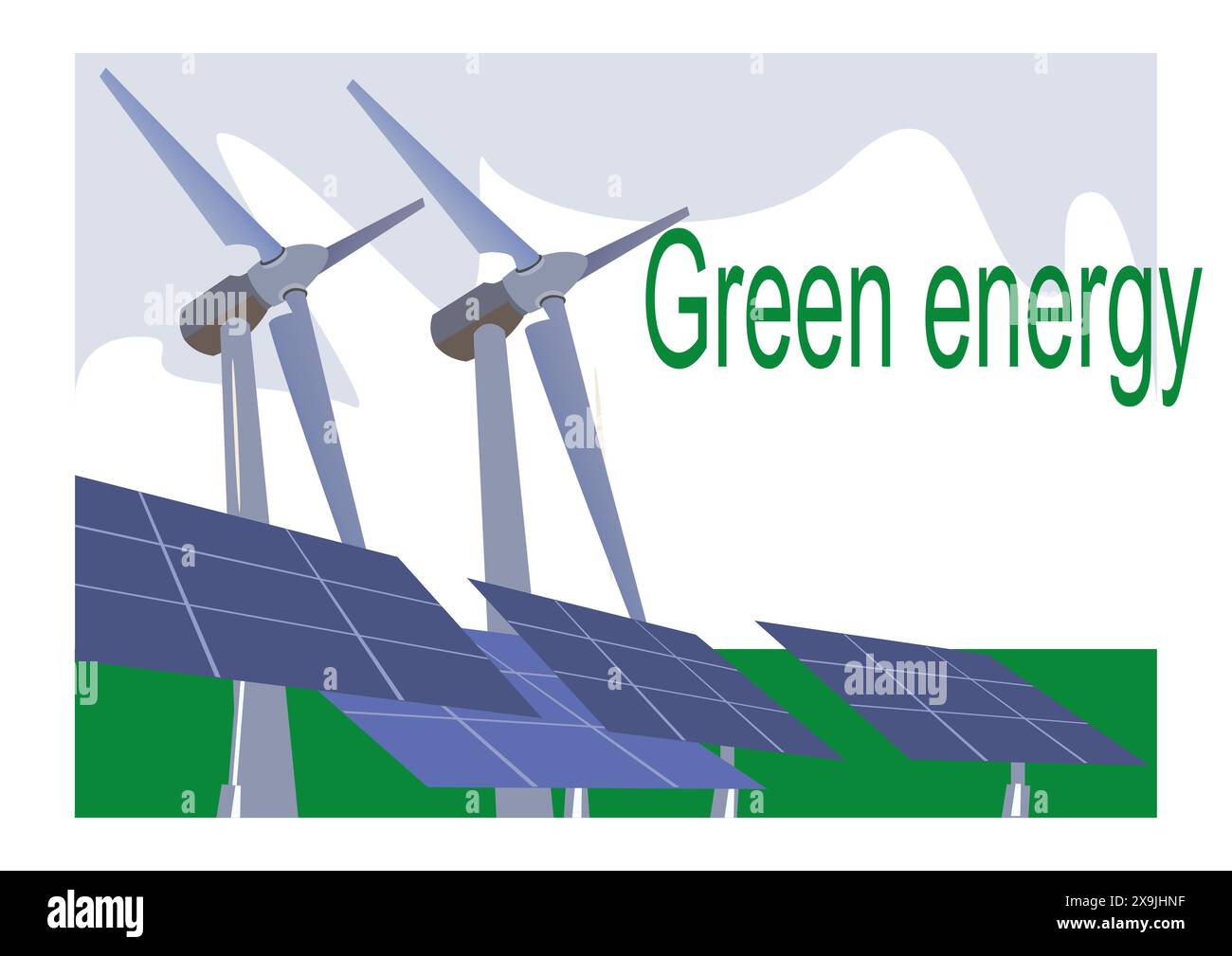 Modern wind turbines power Cut Out Stock Images & Pictures - Alamy