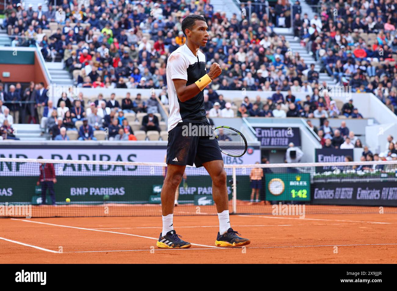 2024.06.01 Paryz Tenis French Open Roland Garros 2024 Ben Shelton - Felix Auger-Aliassime N/Z ...
