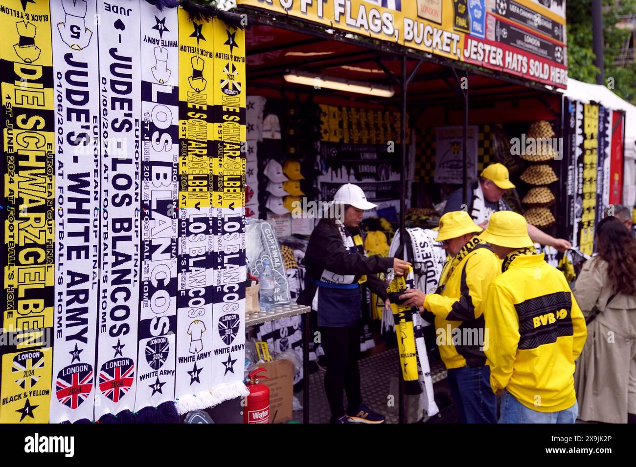 A merchandise van ahead of the UEFA Champions League final at Wembley ...
