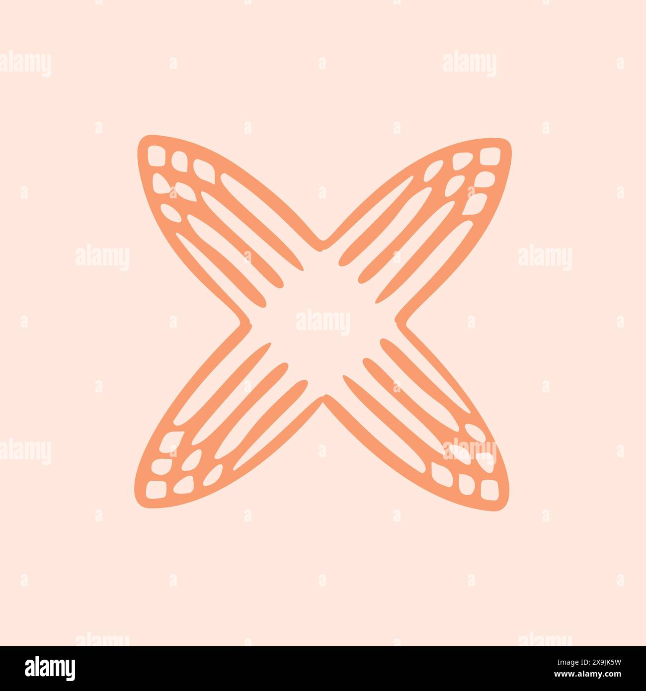 Peach fuzz botanical texture vector motif with color of the year two ...