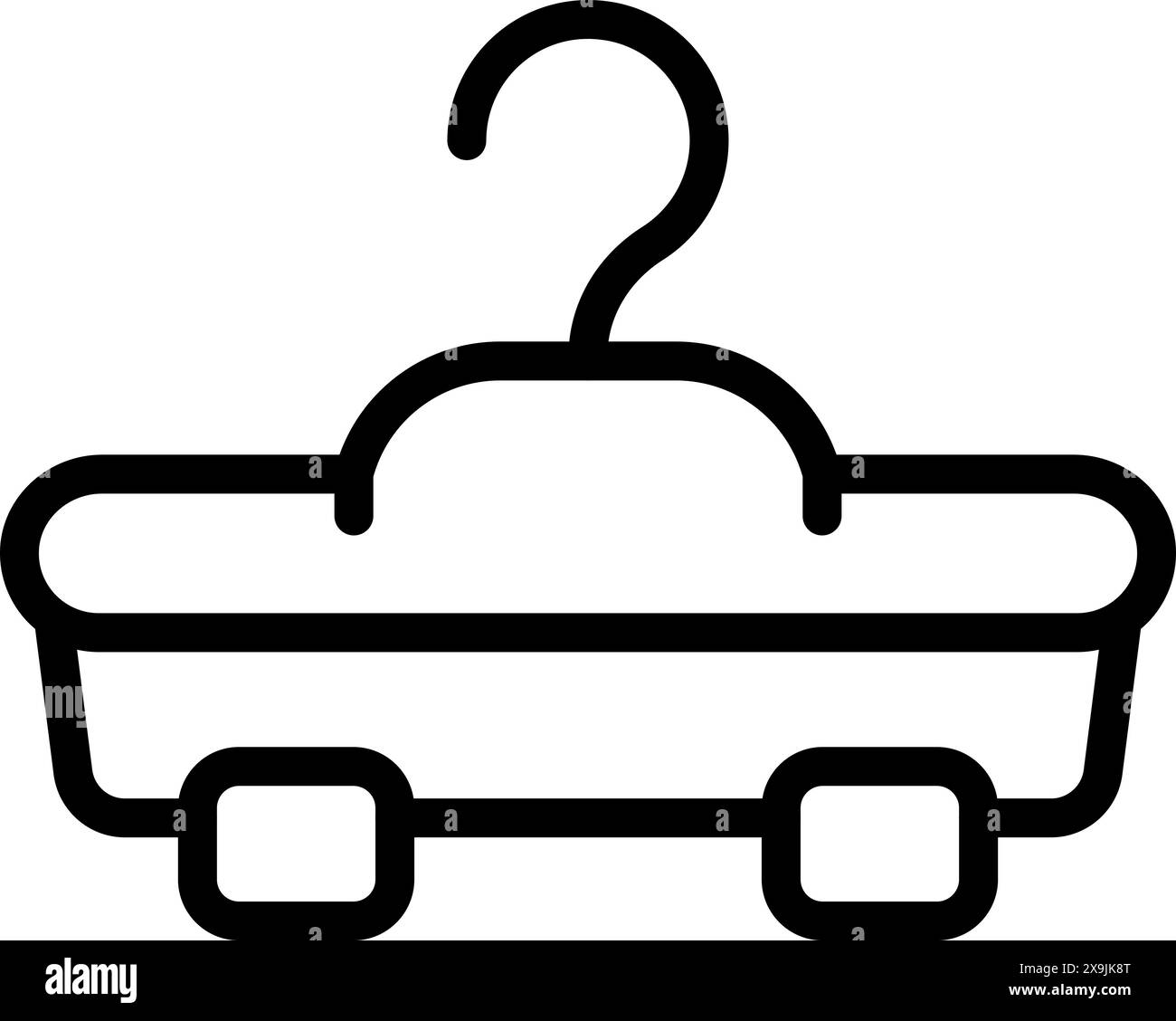 Vector illustration of a portable clothes hanger icon, perfect for ...