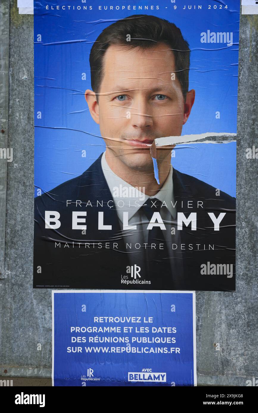 2024 putting up election posters in france for the hi-res stock ...