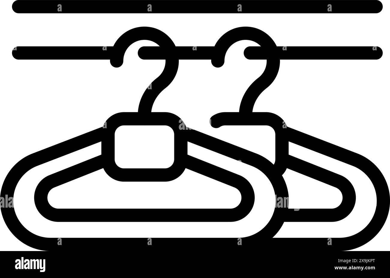 Minimalist black and white hanger icons vector illustration for ...