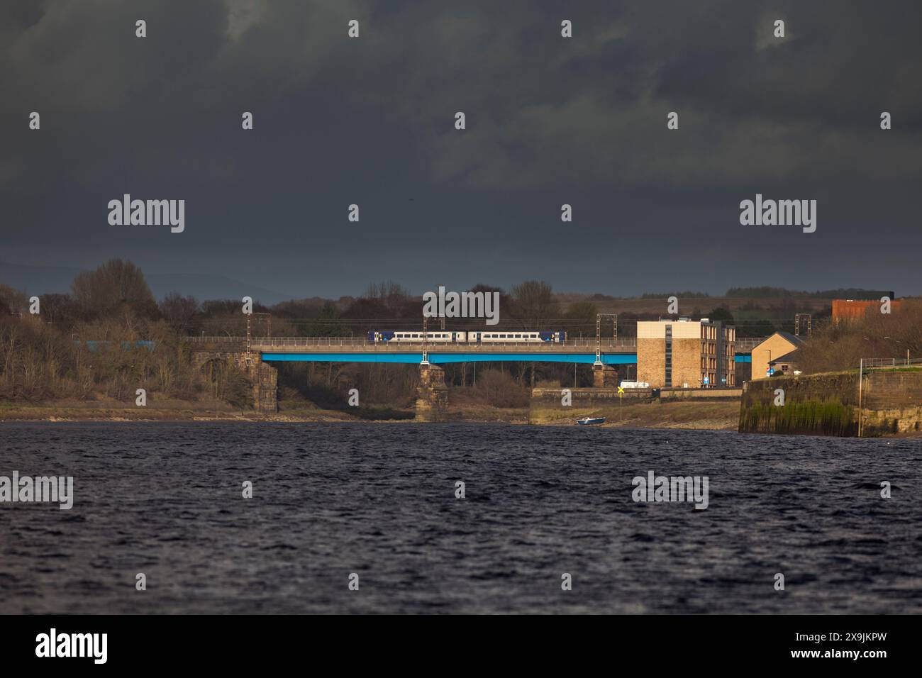Northern rail class 158 sprinter train crossing Carlisle Bridge ...
