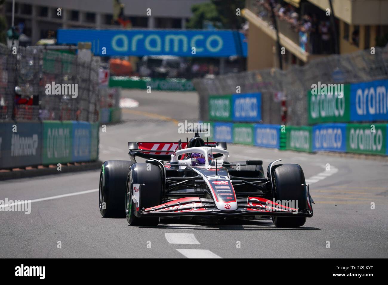 Montecarlo, Monaco. 26 May, 2024. Kevin Magnussen of Danimark driving the (20) MoneyGram Haas F1 ...