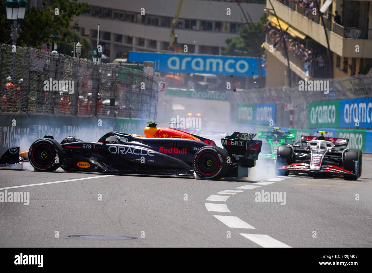 Montecarlo, Monaco. 26 May, 2024. Sergio Perez of Mexico driving the ...