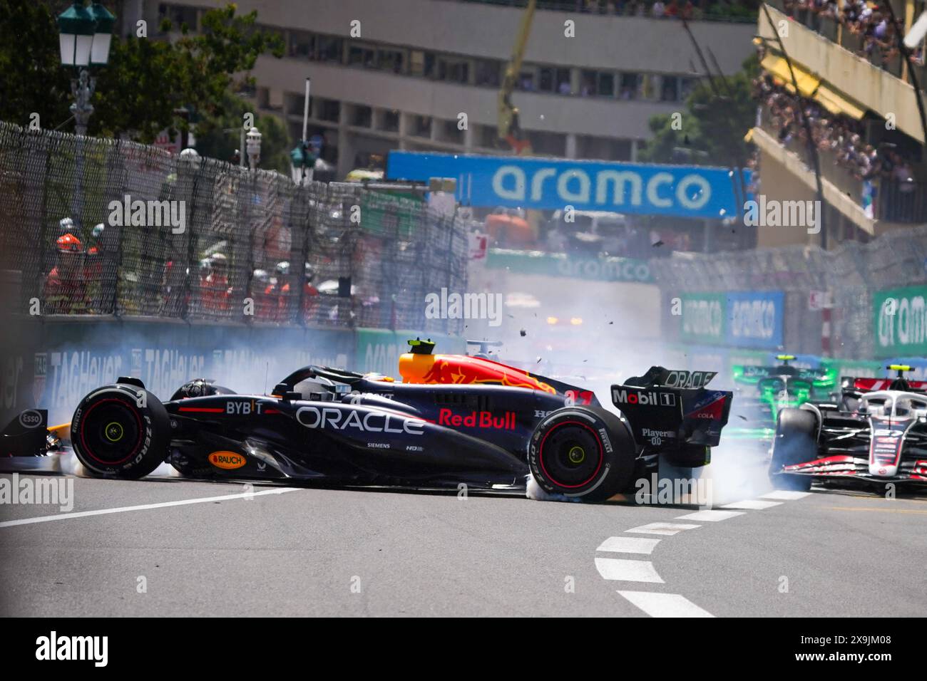 Montecarlo, Monaco. 26 May, 2024. Sergio Perez of Mexico driving the ...