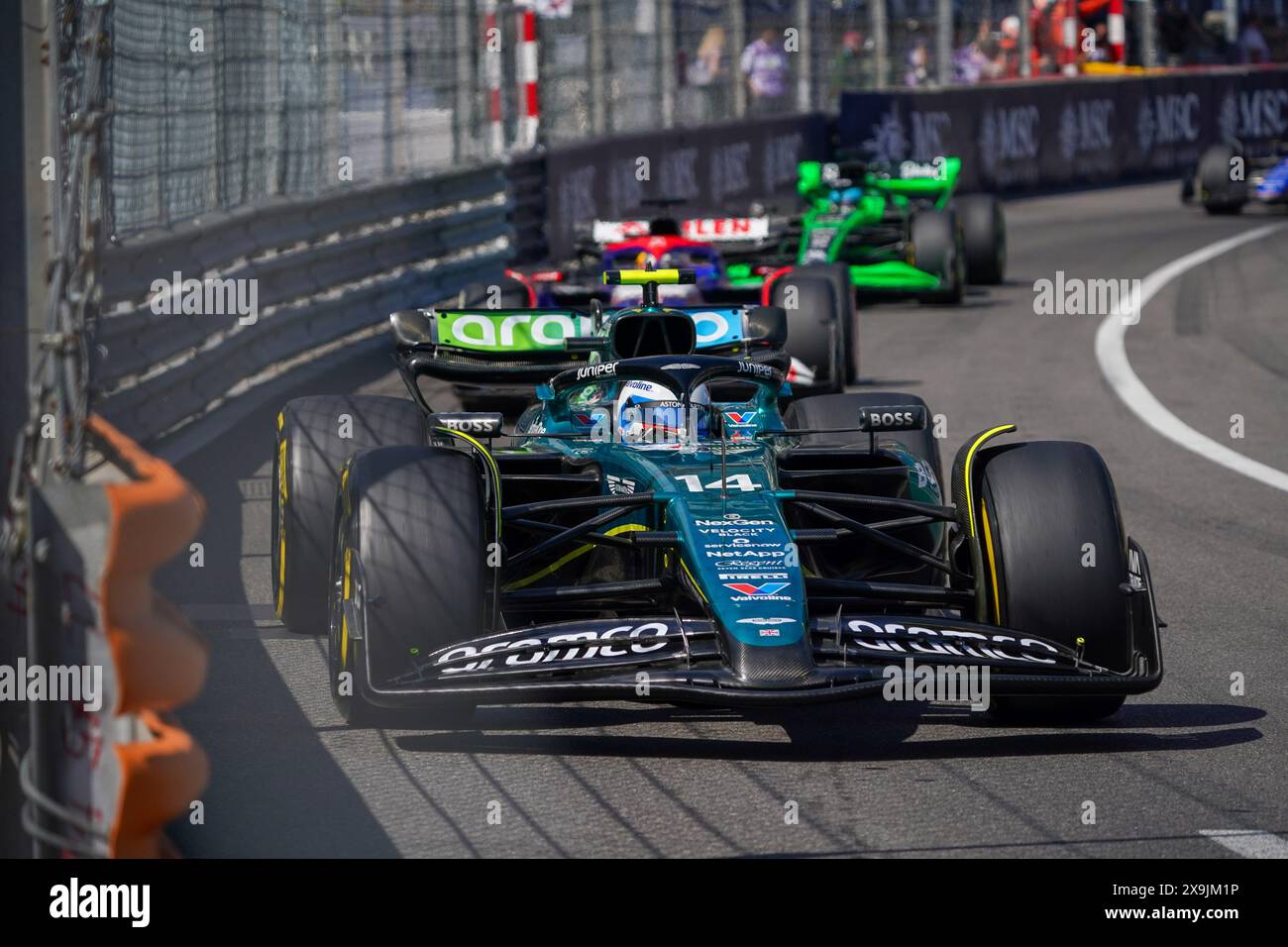 Montecarlo, Monaco. 26 May, 2024. Fernando Alonso of Spain driving the ...