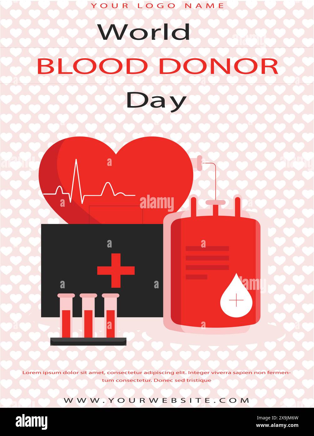 World Blood Donor Day. Blood donation concept. Give blood save life ...