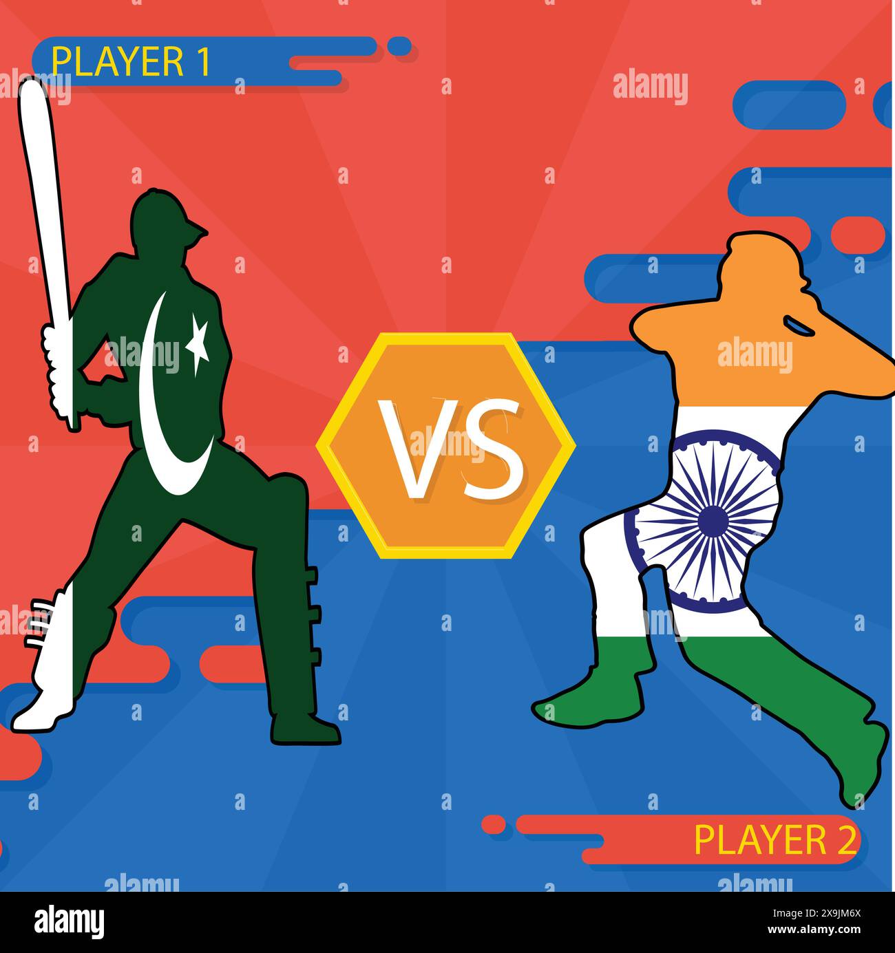 India vs Pakistan with batsman and baller for pakistan vs india cricket ...