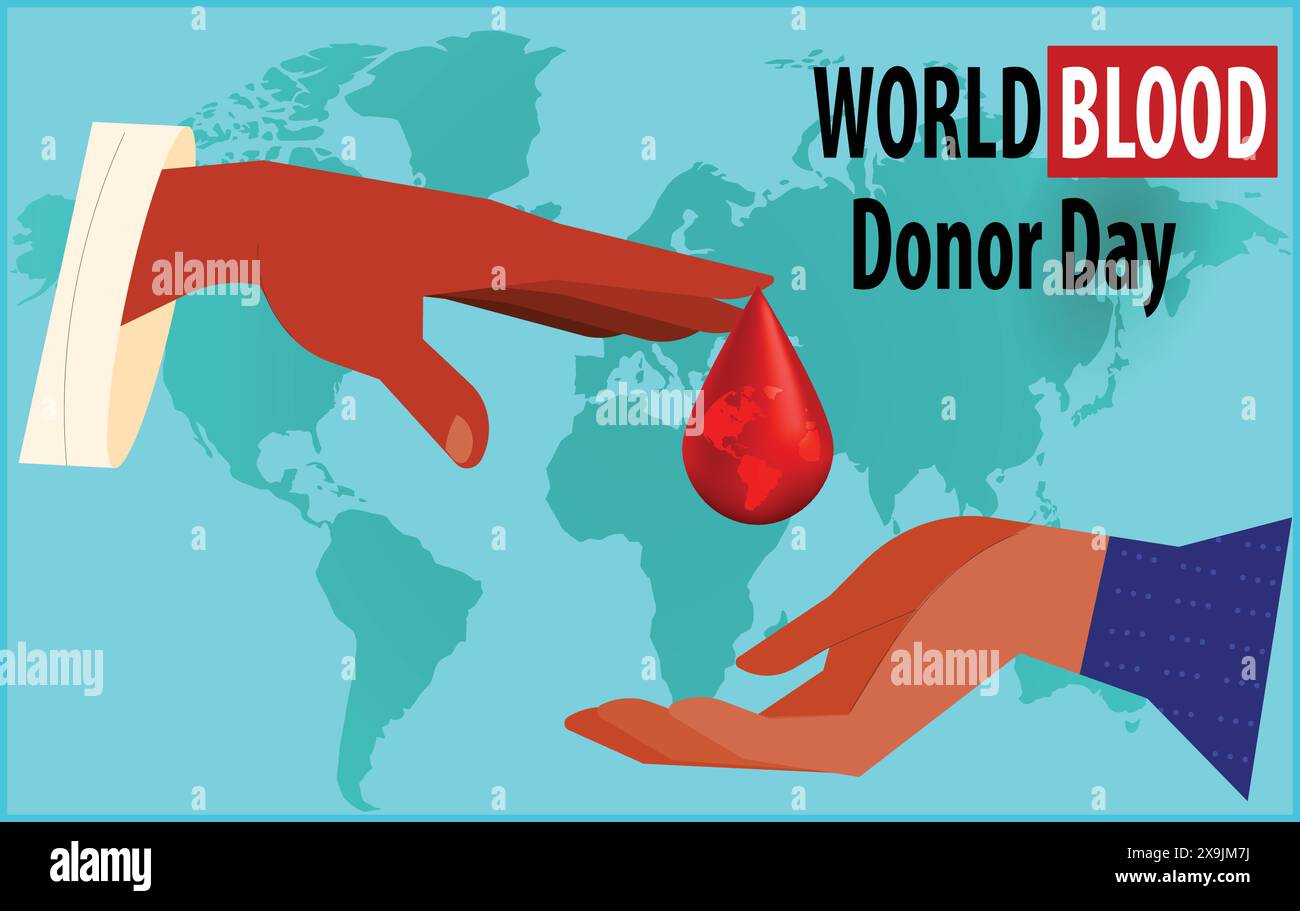 Donate blood and save the people of Earth or the world. Blood day ...