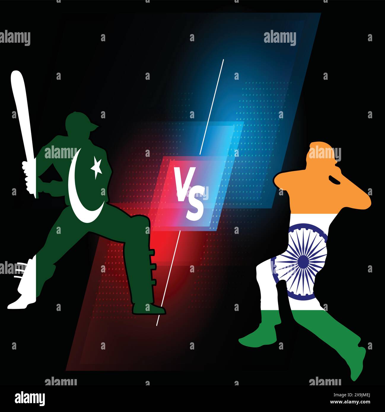 India vs Pakistan with batsman and baller for pakistan vs india cricket ...