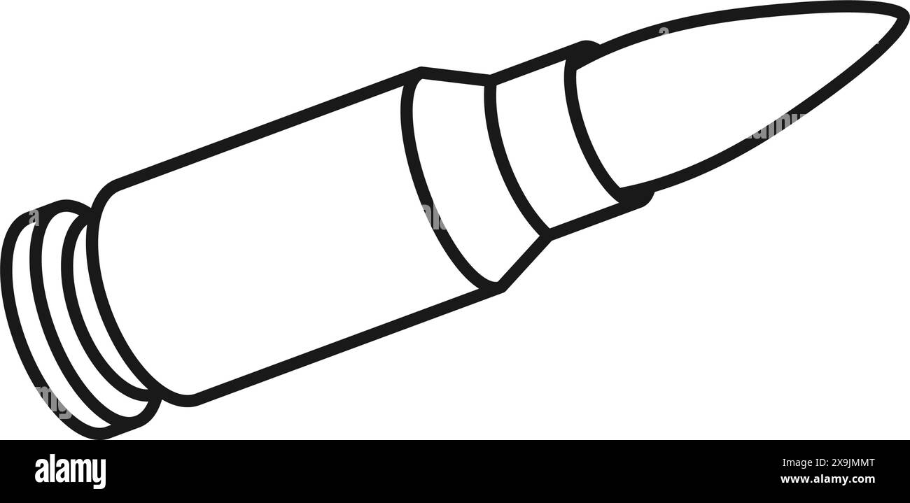 Cartridges icon in flat style. Bullet ammunition symbol vector ...