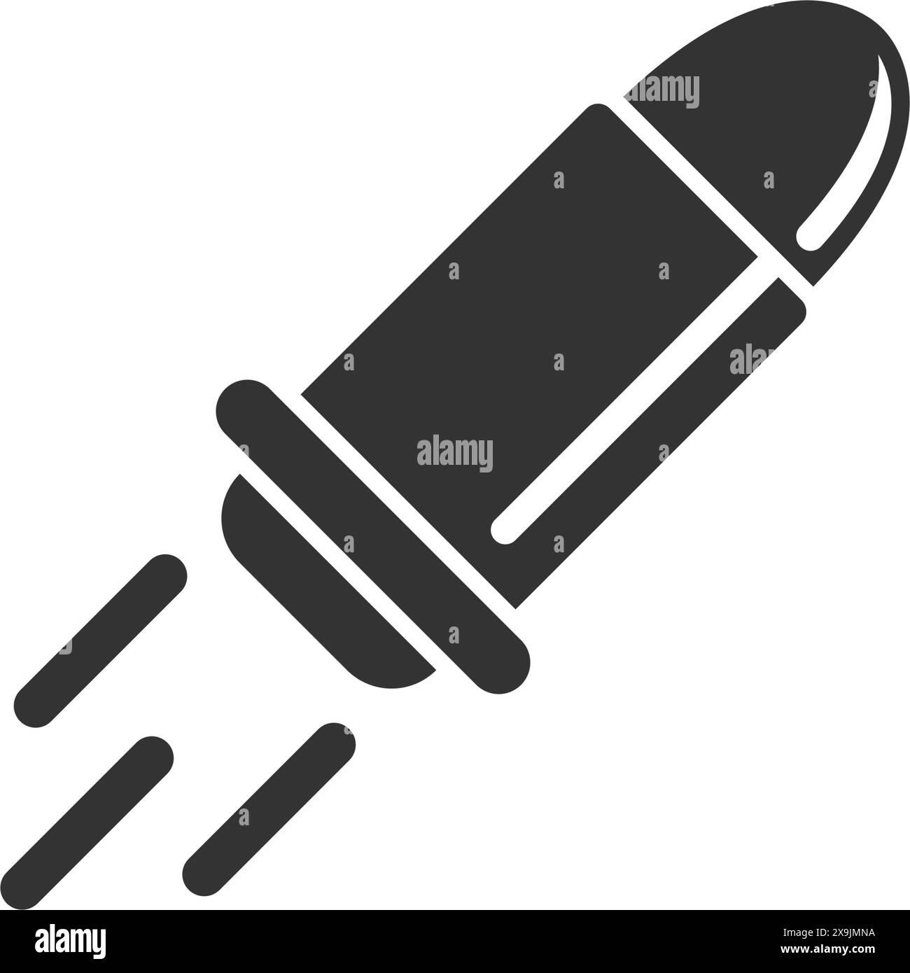 Cartridges icon in flat style. Bullet ammunition symbol vector ...