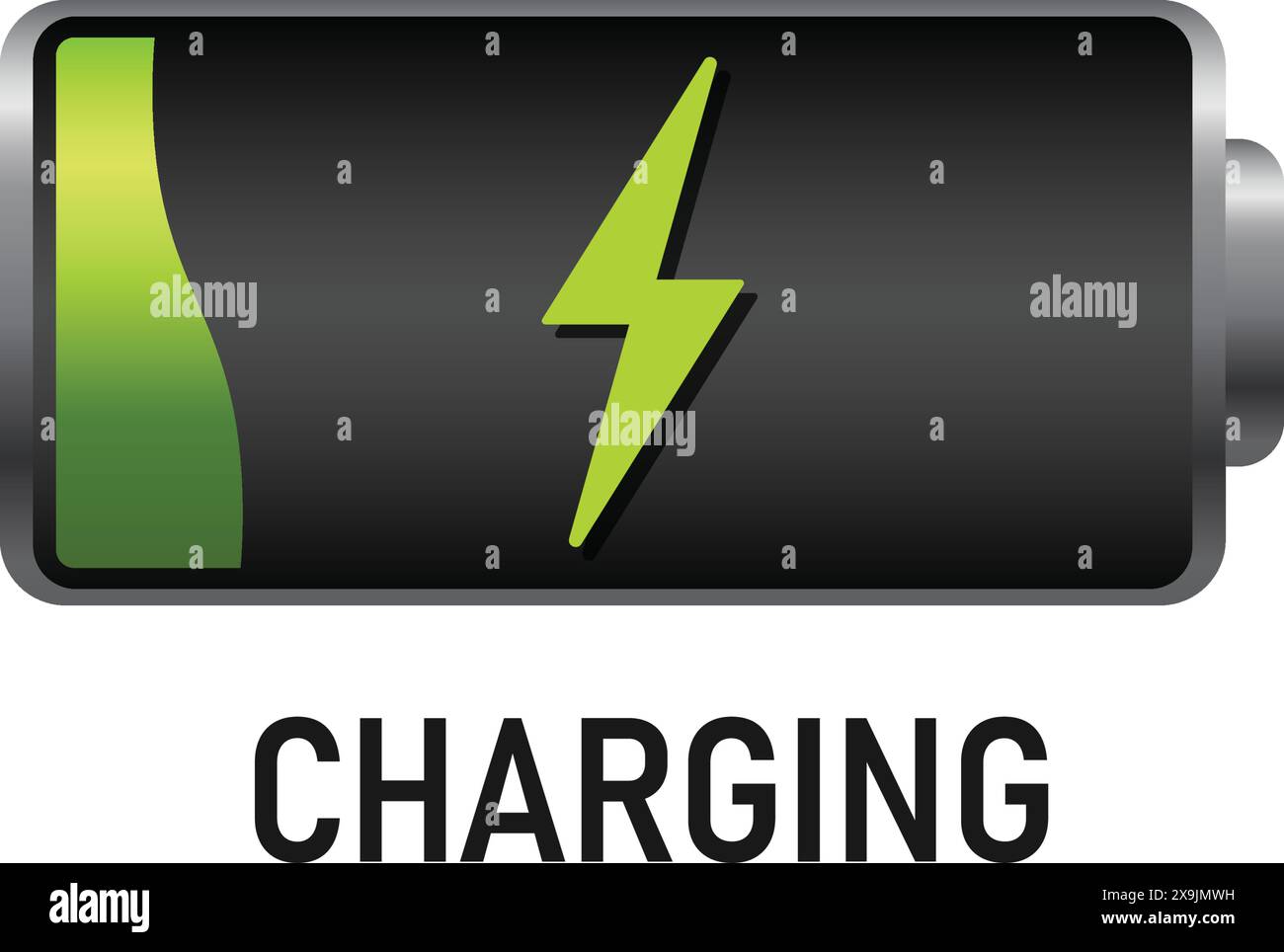 Alkaline battery icon in flat style. Accumulator vector illustration on ...
