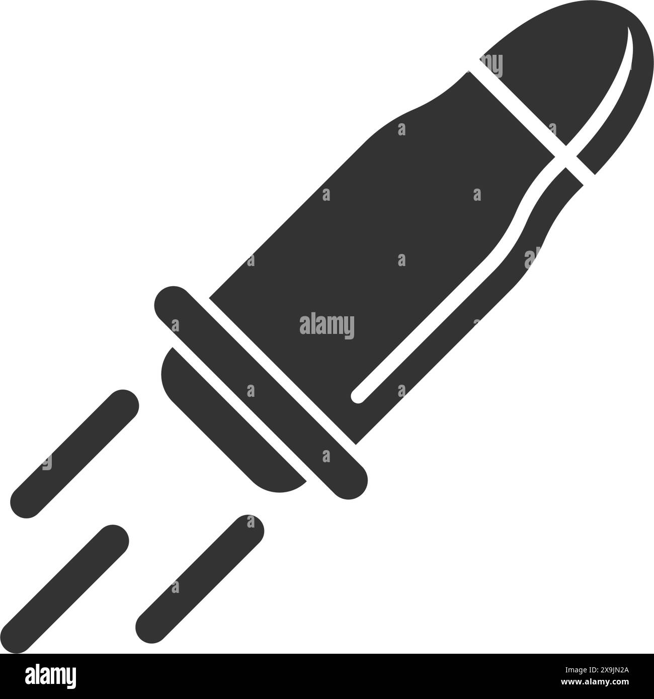 Cartridges icon in flat style. Bullet ammunition symbol vector ...