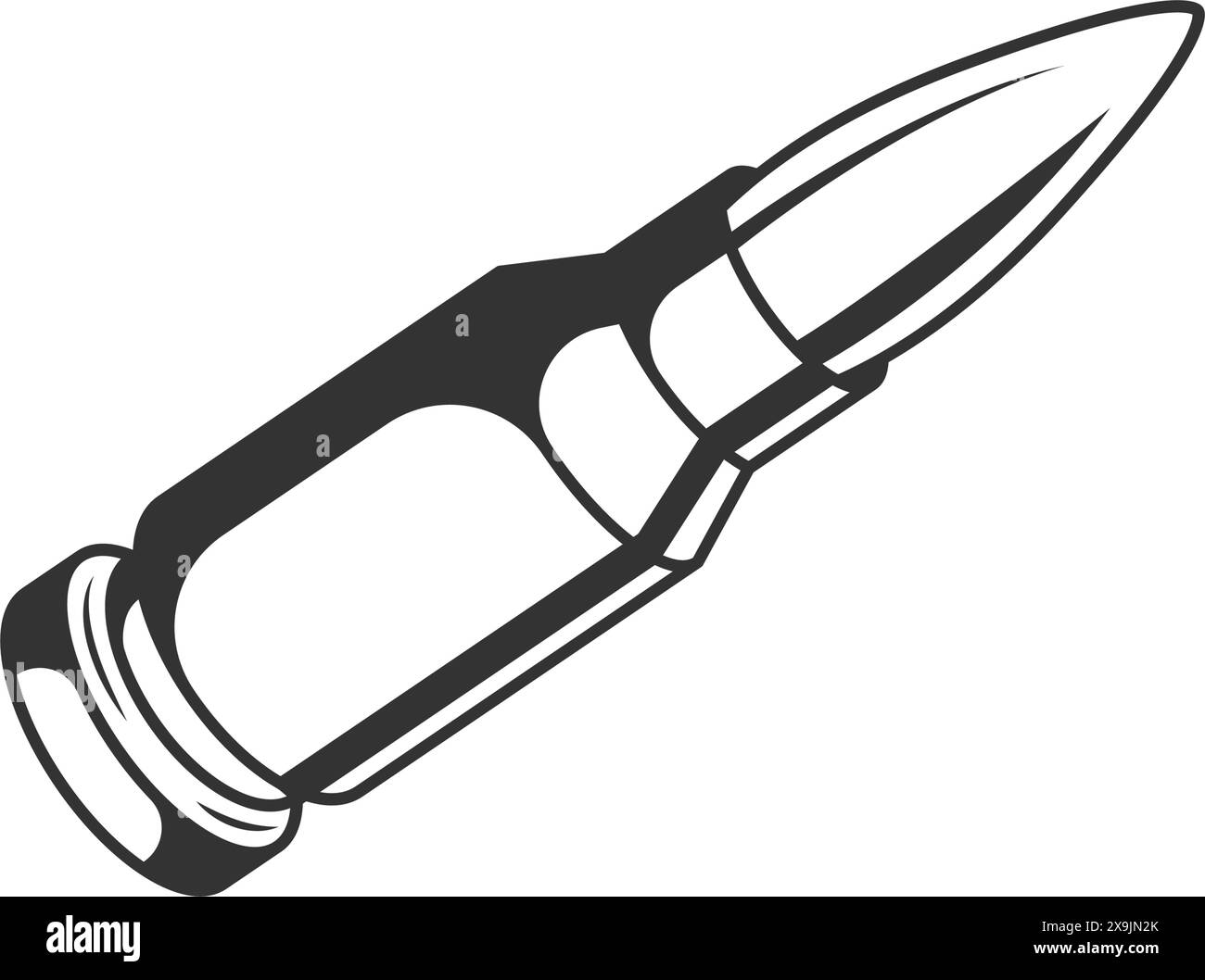 Cartridges icon in flat style. Bullet ammunition symbol vector ...