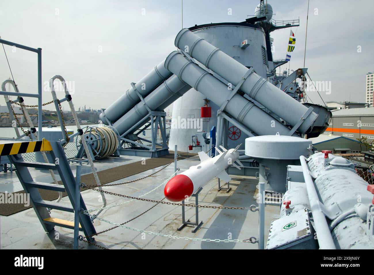Ulsan, South Korea - March 17th, 2024: The deck of the Ulsan Frigate at ...