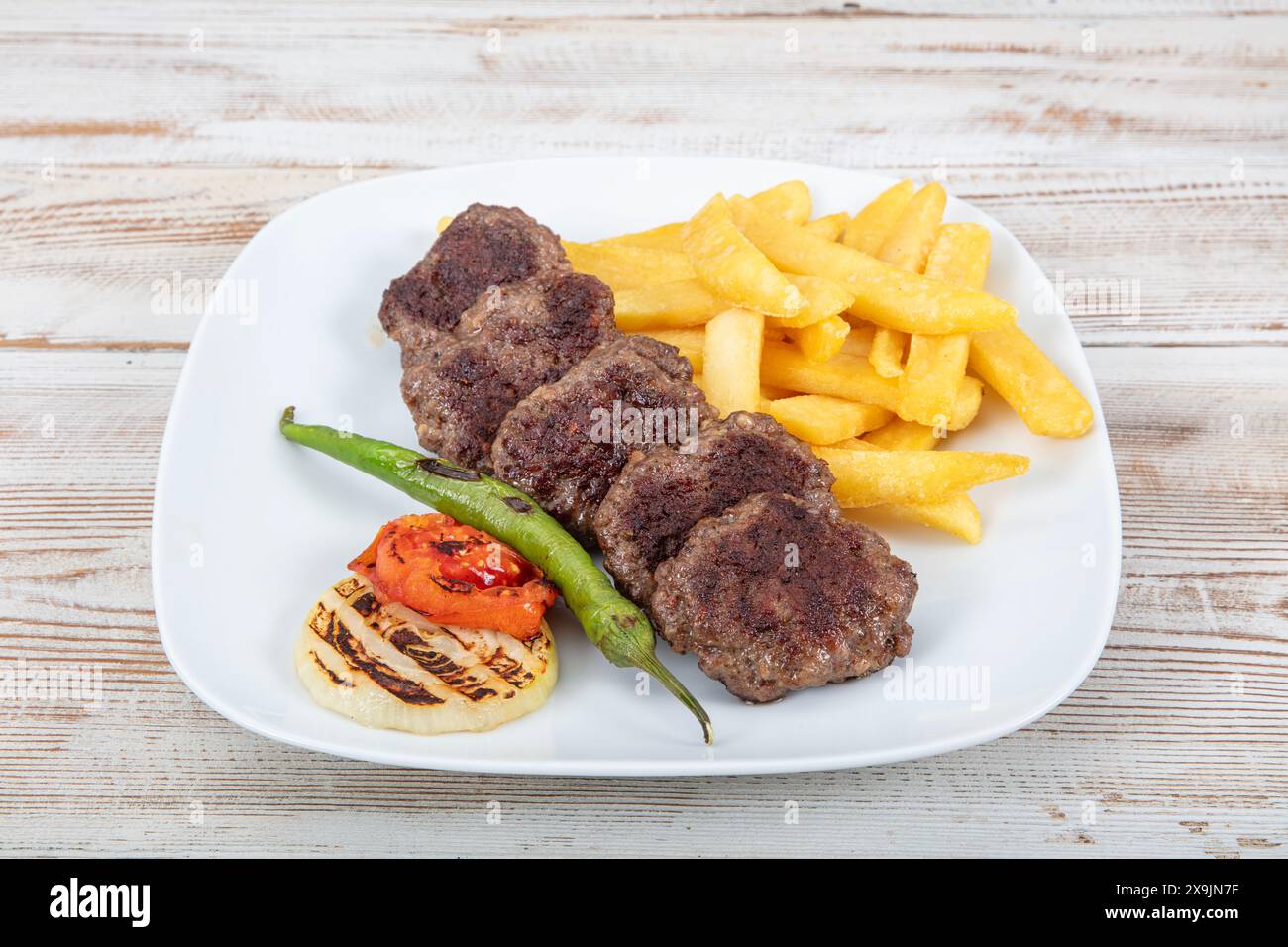 Turkish Cuisine Grilled Meatballs. Turkish meatball traditional kofte ...