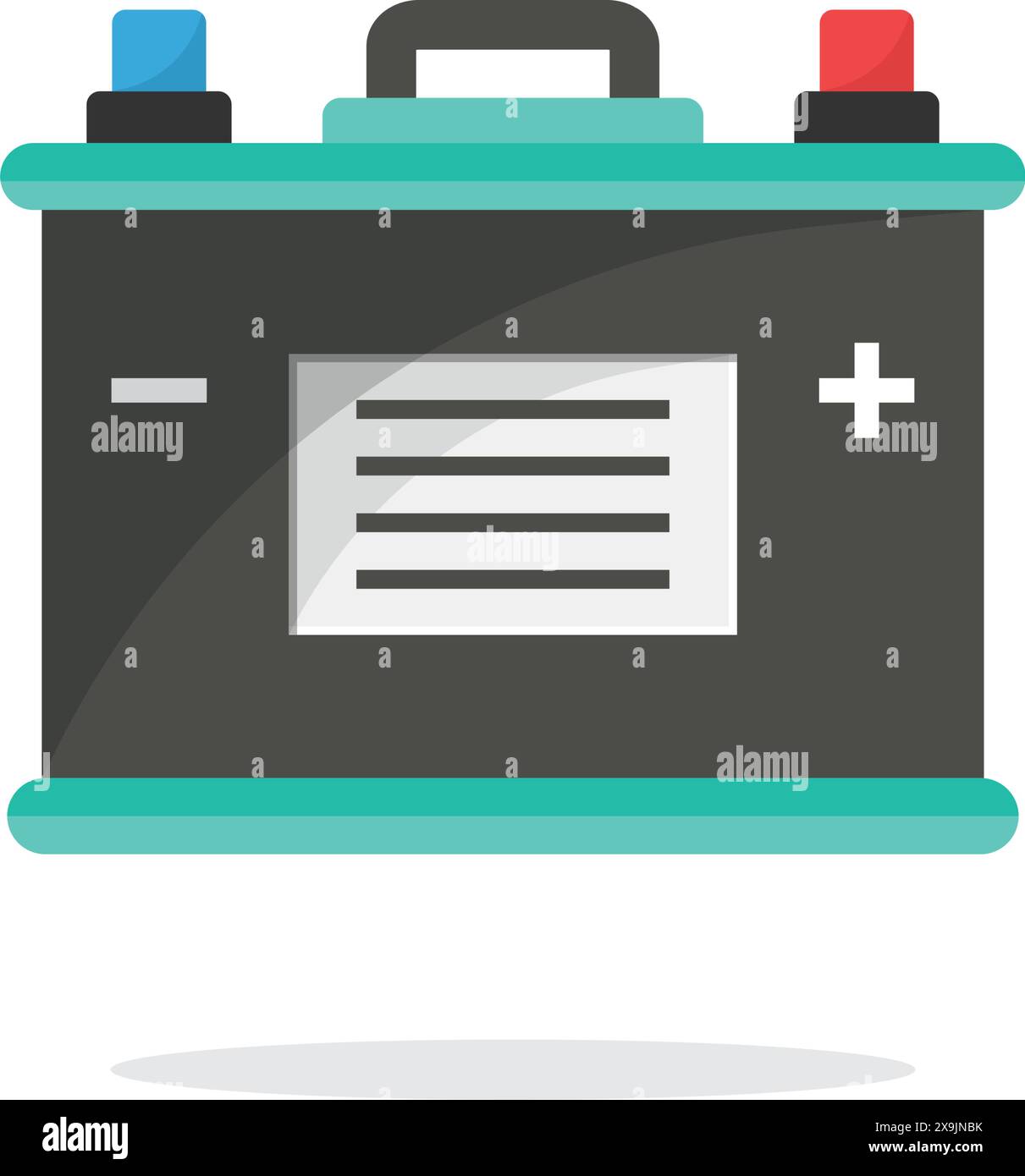 Alkaline battery icon in flat style. Car accumulator vector ...