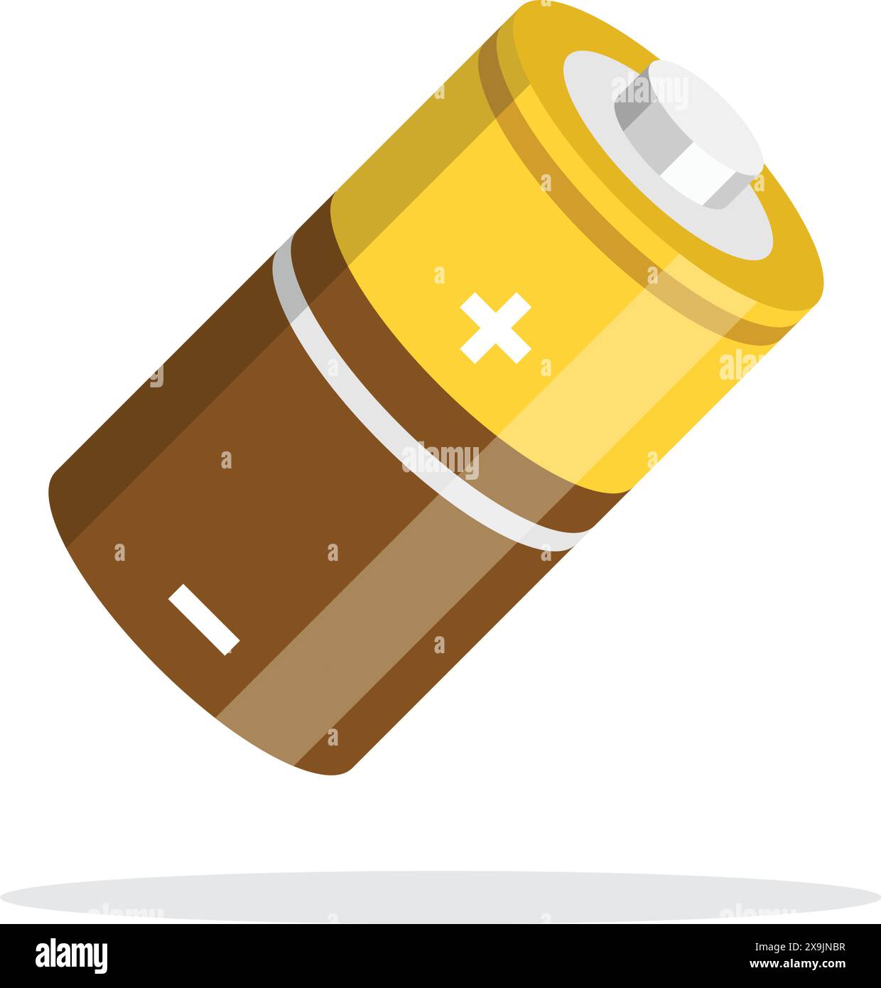 Alkaline battery icon in flat style. Accumulator vector illustration on ...