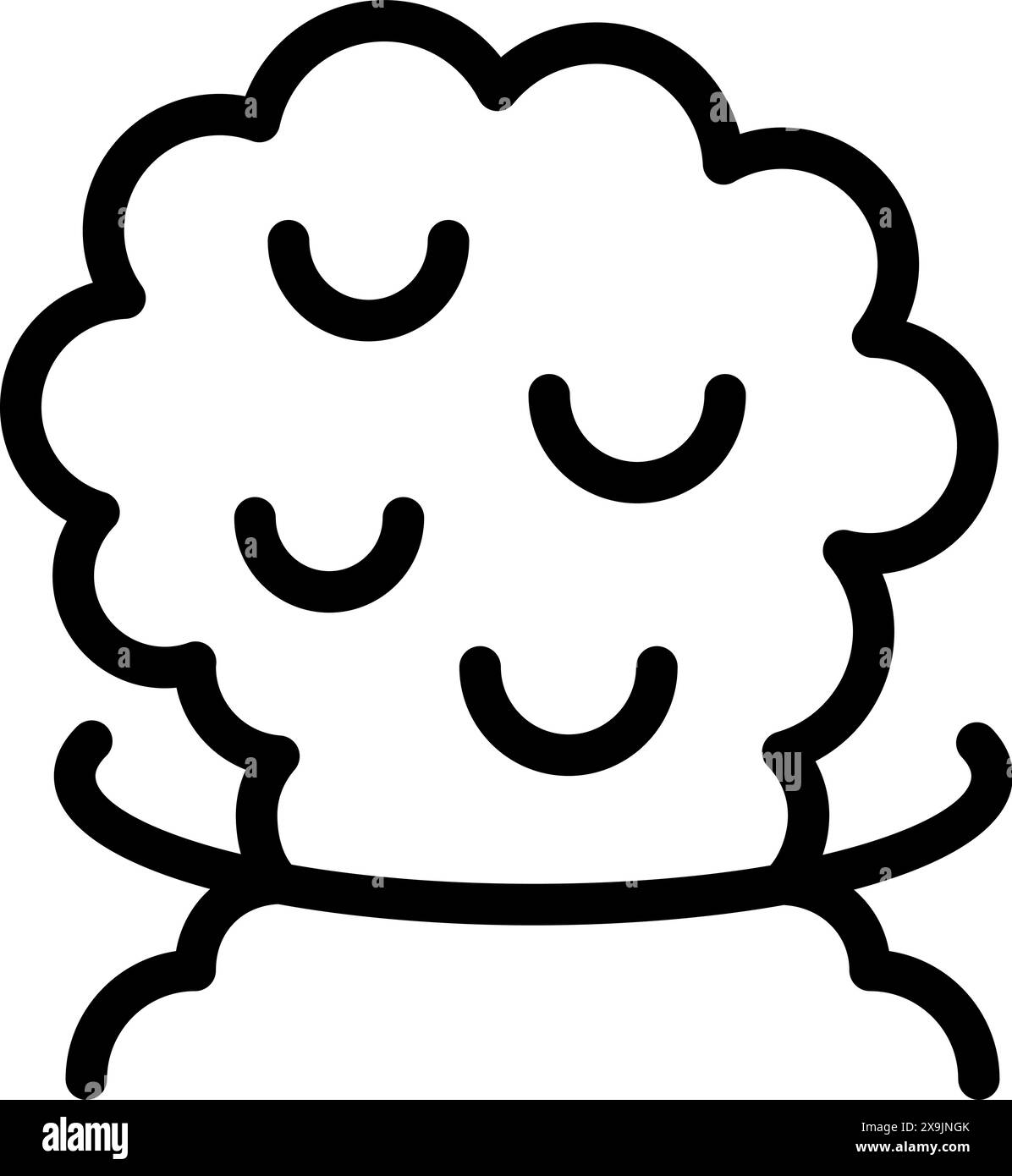 Cheerful and playful doodle tree illustration with smiling and happy ...
