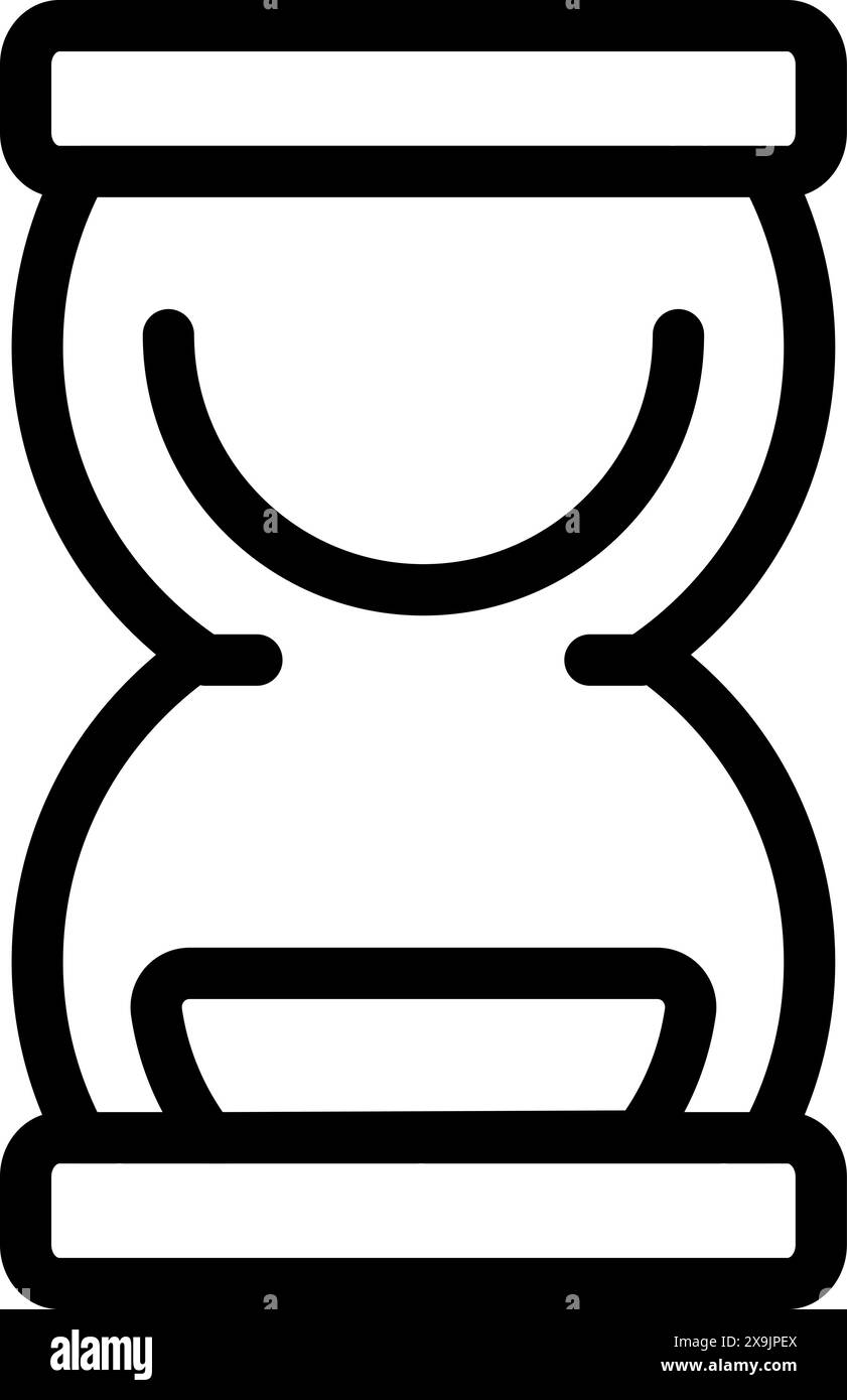 Simplified vector illustration of an hourglass symbol, perfect for ...