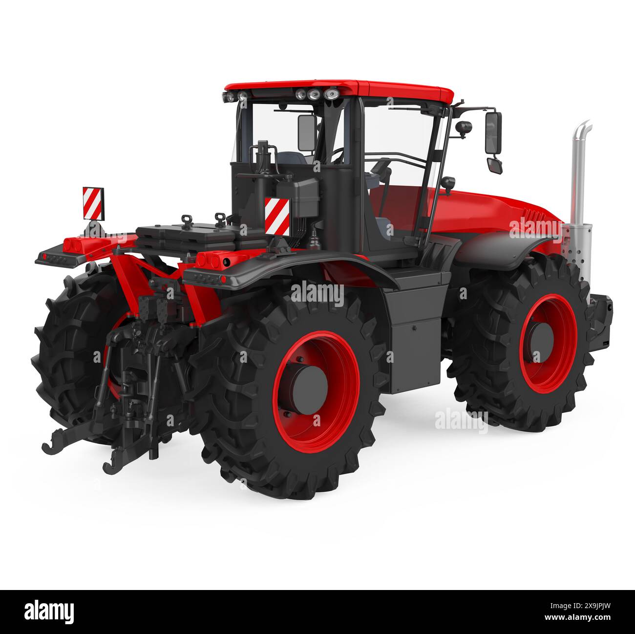 Red Tractor Isolated Stock Photo - Alamy