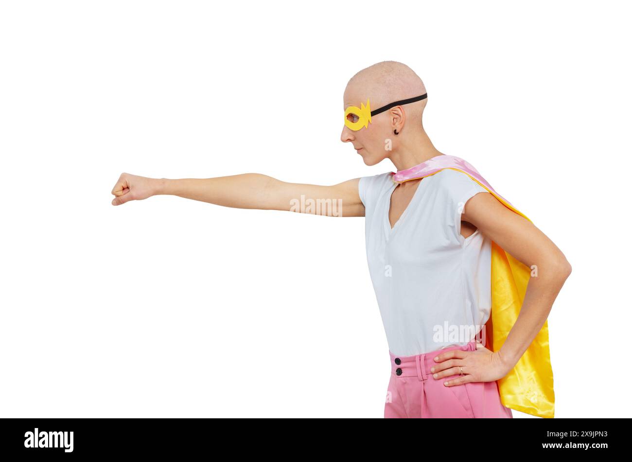 Woman superhero pose Cut Out Stock Images & Pictures - Alamy