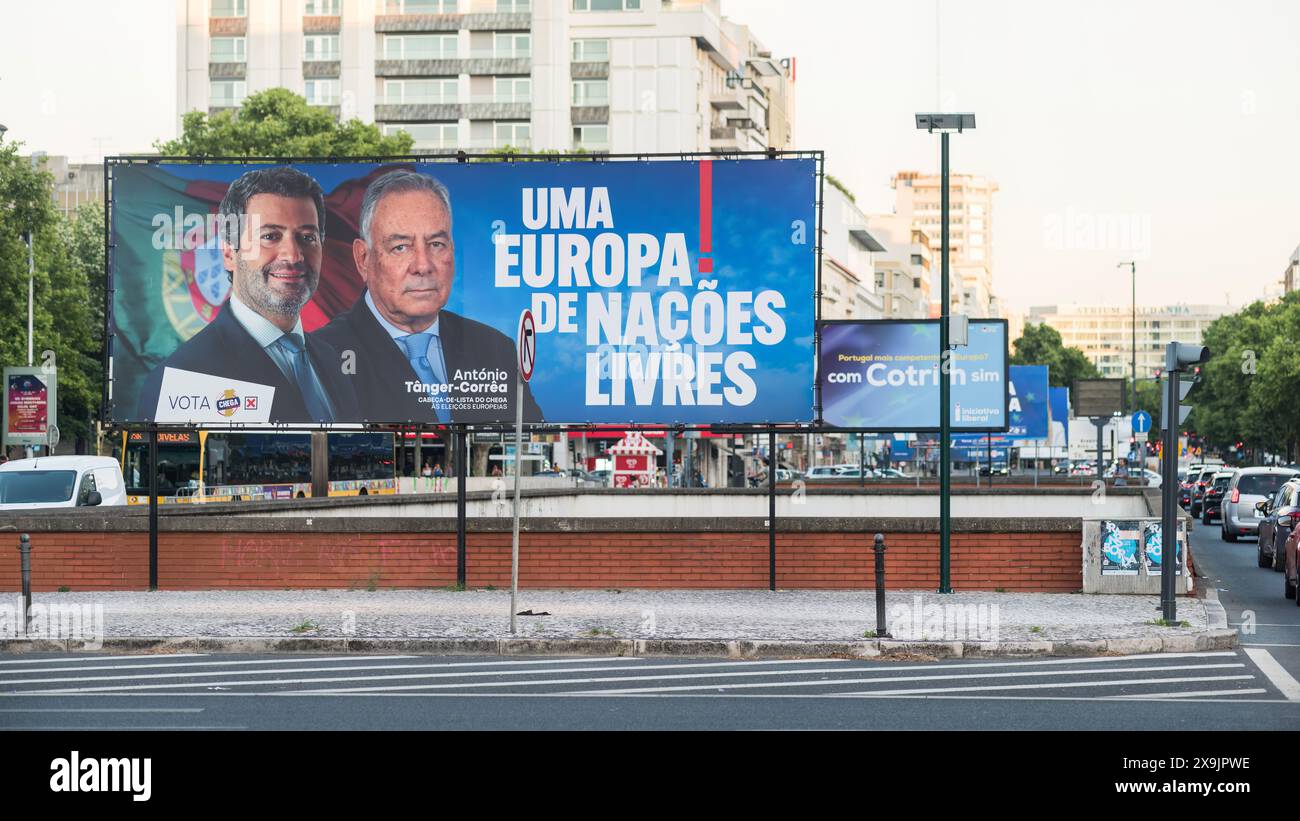 Lisbon, Portugal - May 31, 2024: A Large Political Billboard in Avenida ...
