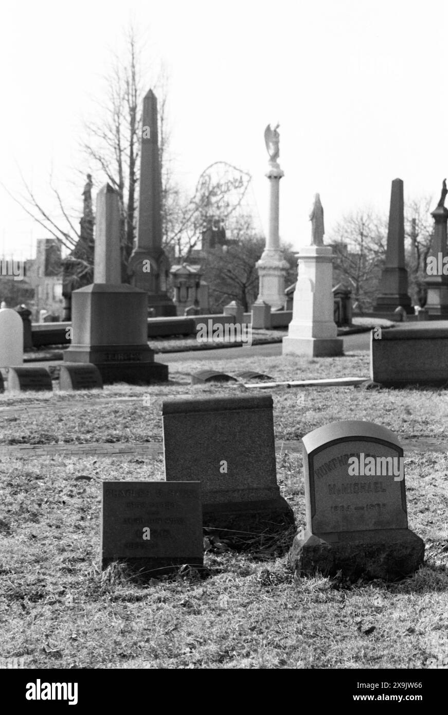 Cemetery in Philadelphia, USA, 1977 Stock Photo - Alamy