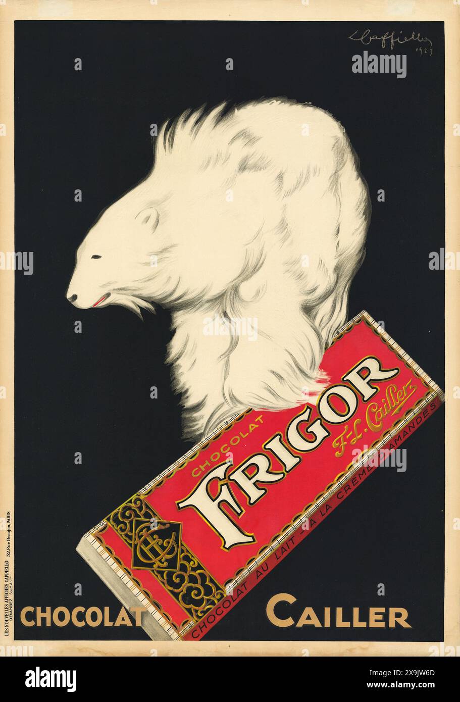 Vintage Chocolate Advertising Poster: Frigor, Chocolat Cailler, by ...