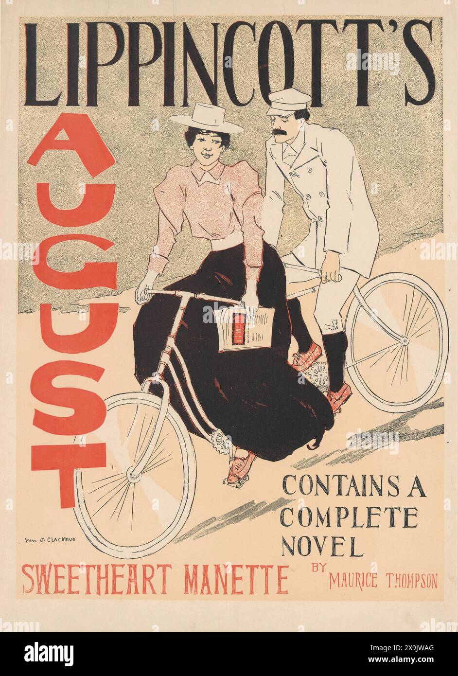 vintage poster art: Lippincott's: August. by William James Glackens ...