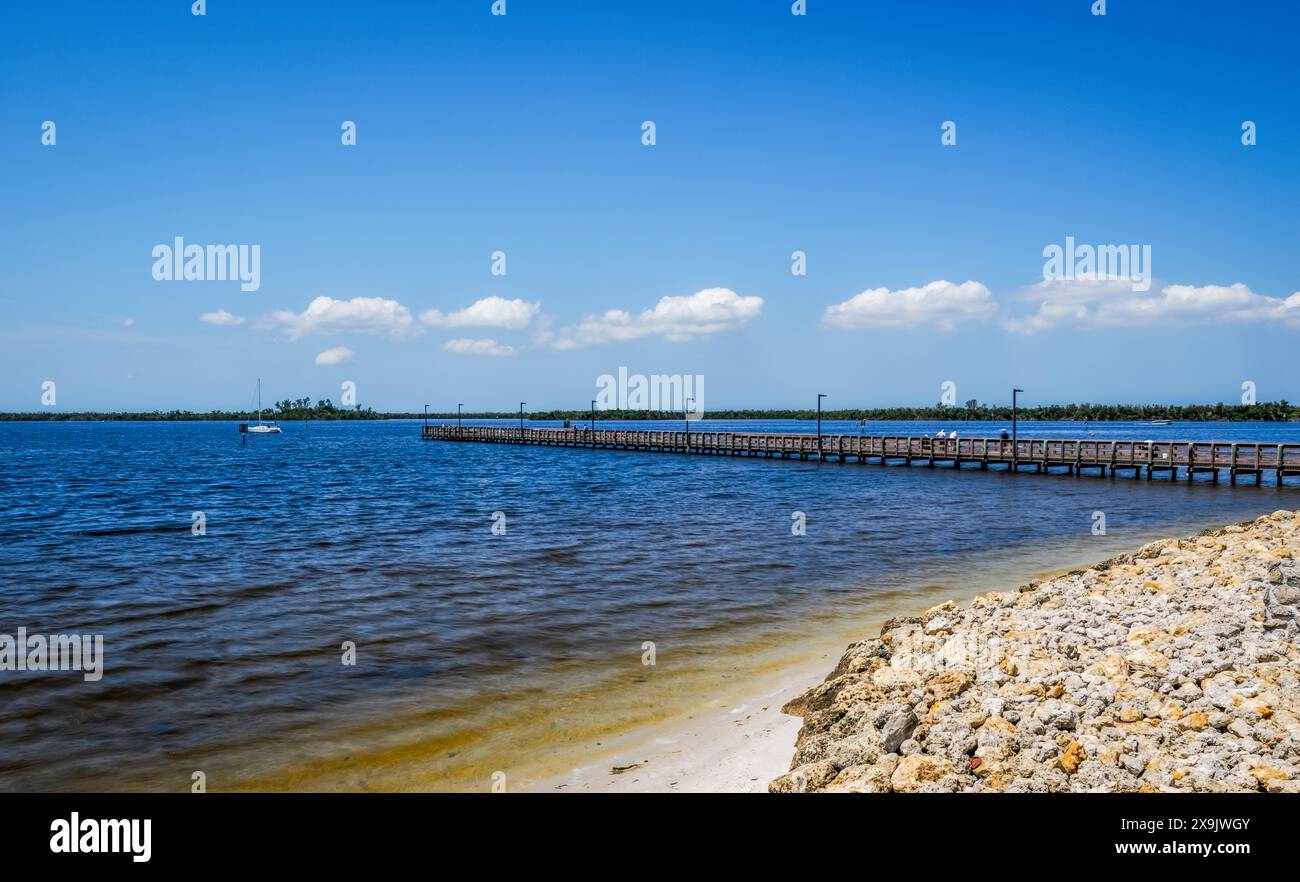 Fishing pier at the Port Charlotte Beach Park in Port Charlotte Florida ...