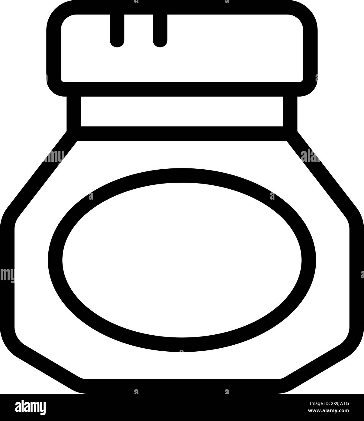 Black and white line drawing of a simple salt shaker icon, suitable for ...
