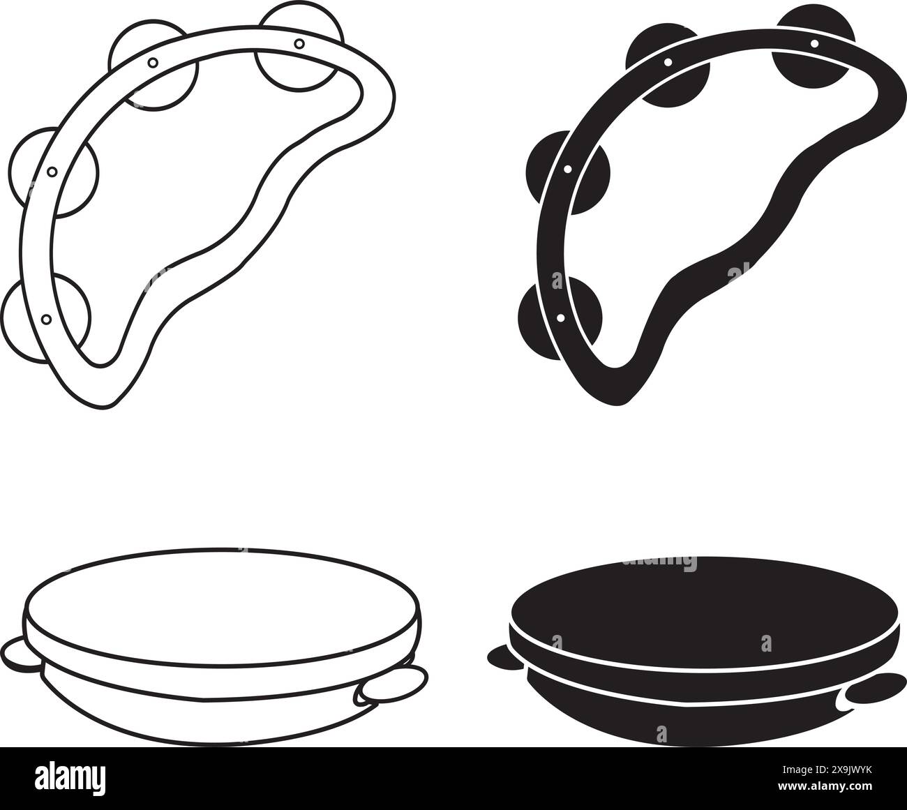 Tambourine icon traditional musical instruments vector illustration ...