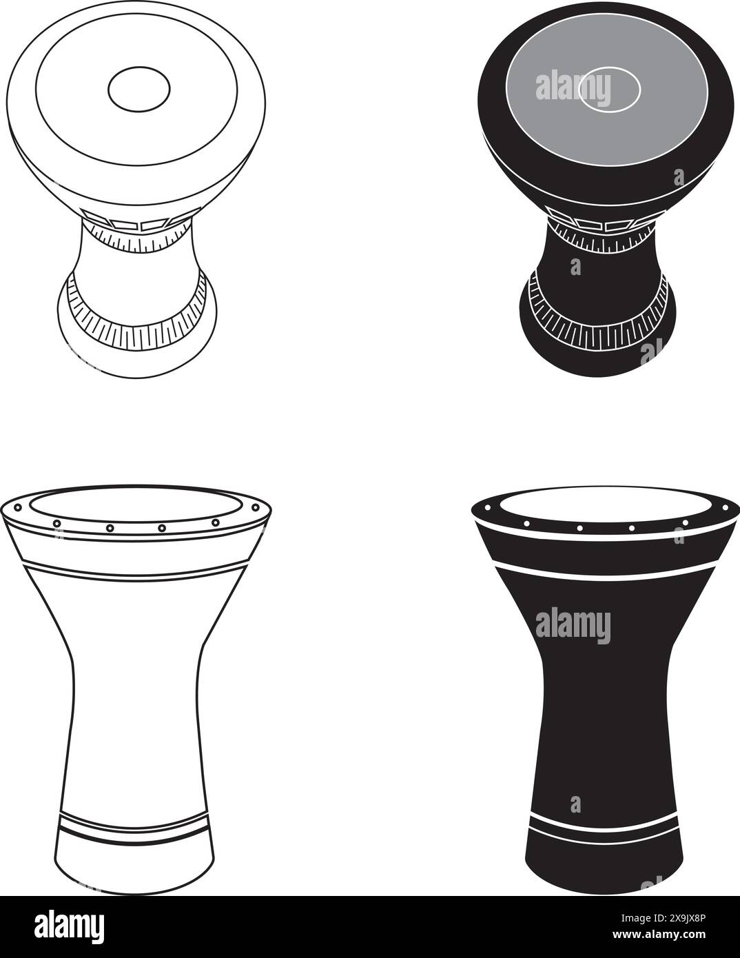 Darbuka icon, a traditional percussion musical instrument from the ...