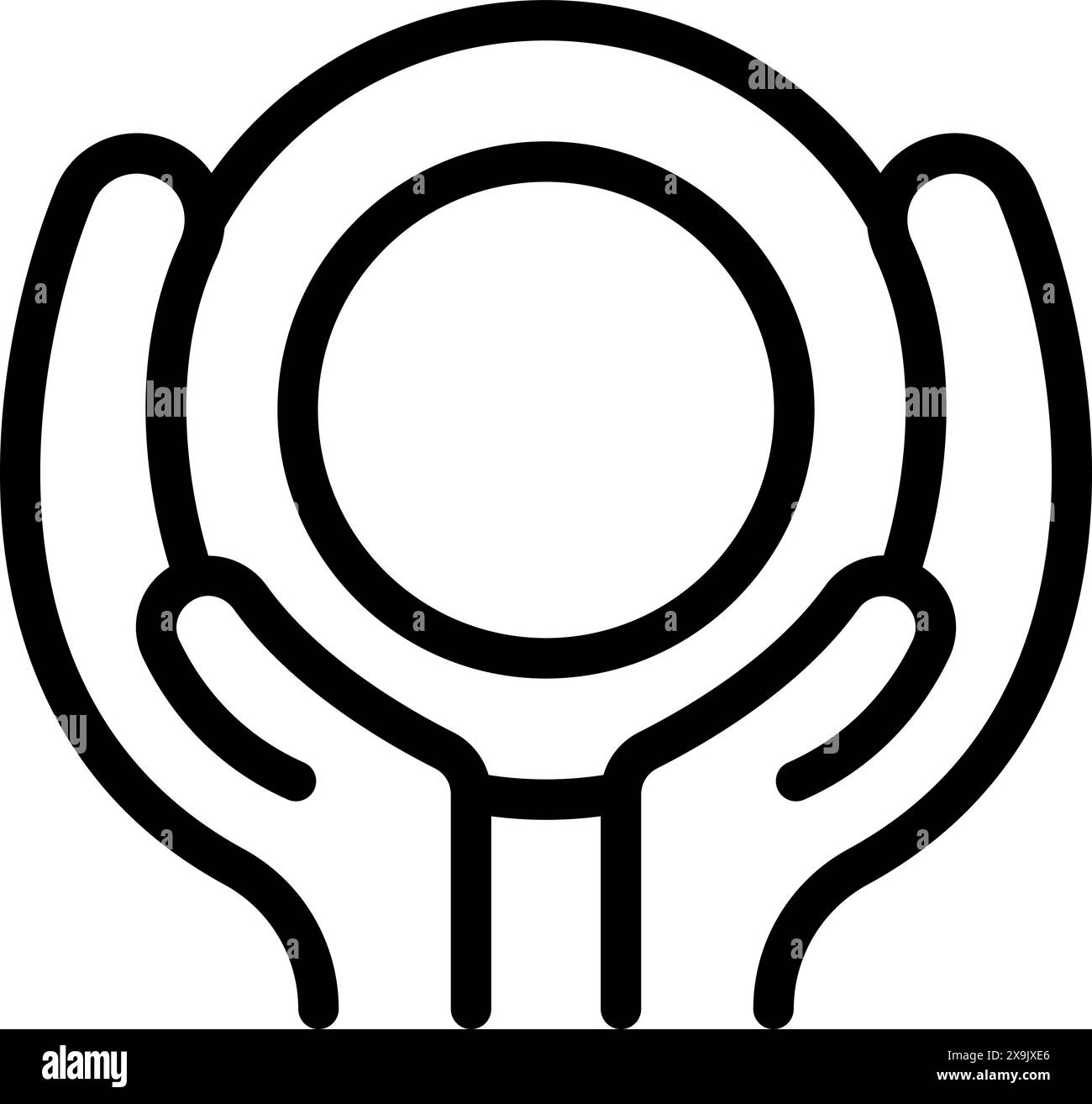 Simple line illustration of hands wrapping around a steaming cup Stock ...