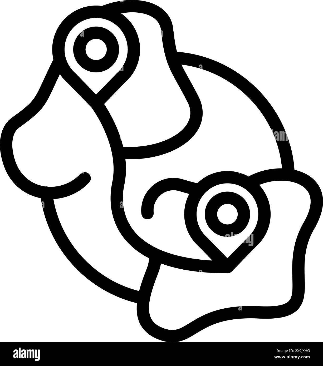 Monochrome vector illustration of overlapping geometric shapes with ...