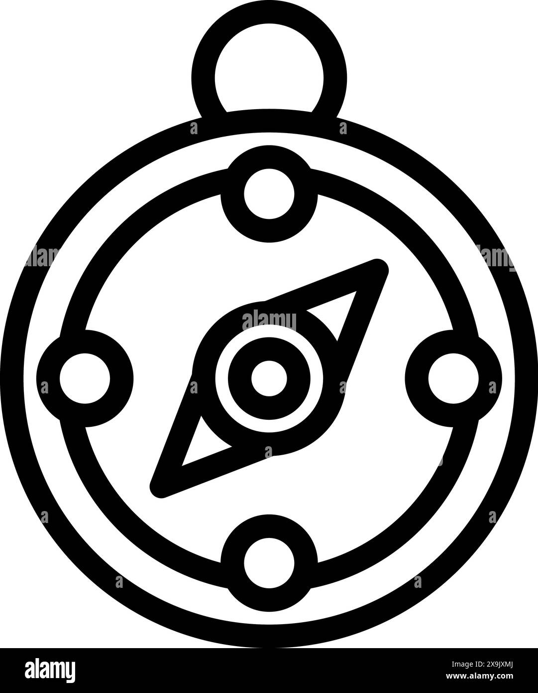 Sleek and modern minimalist compass icon design with clean lines and ...