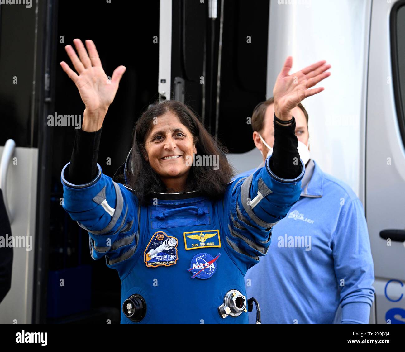 Florida, USA. 01st June, 2024. NASA Astronaut Suni Williams waves to ...