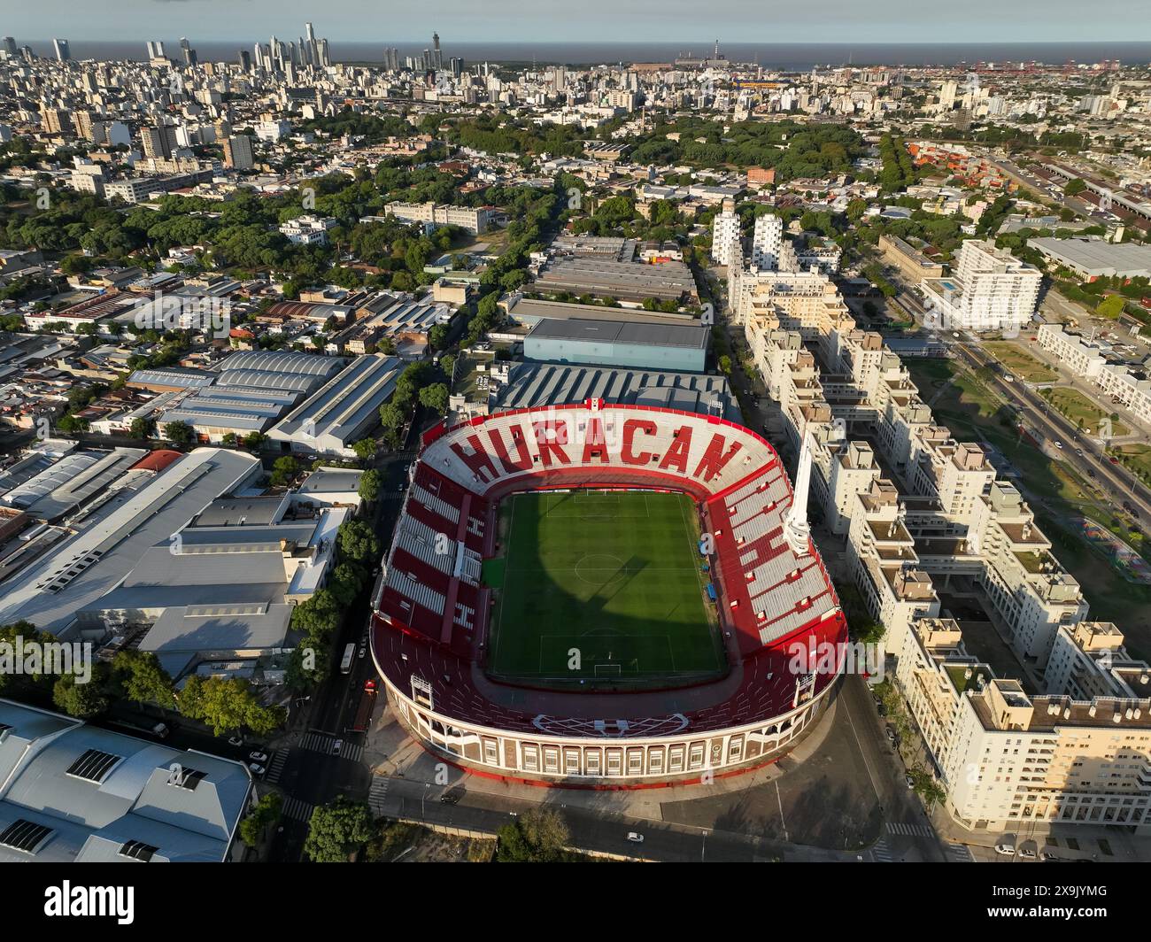 Buenos Aires, Argentina, March 8, 2023: Aerial view of the Tomás Adolfo ...